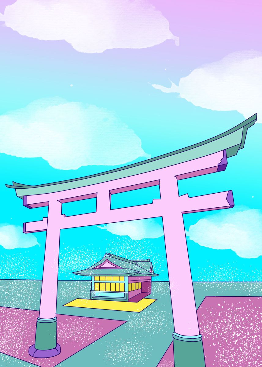 'japan simple city pop' Poster, picture, metal print, paint by Muhammad ...