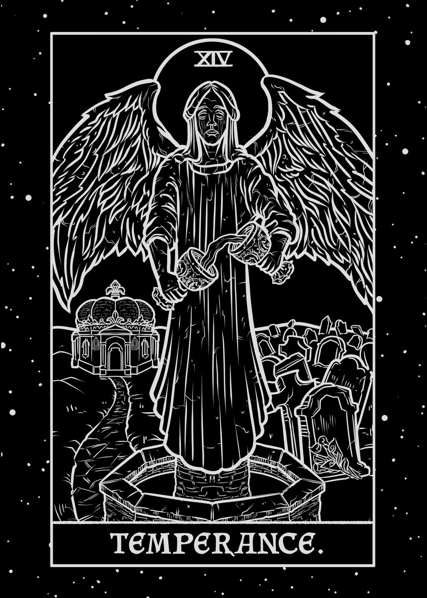 'Temperance Tarot Shadow' Poster, picture, metal print, paint by ...