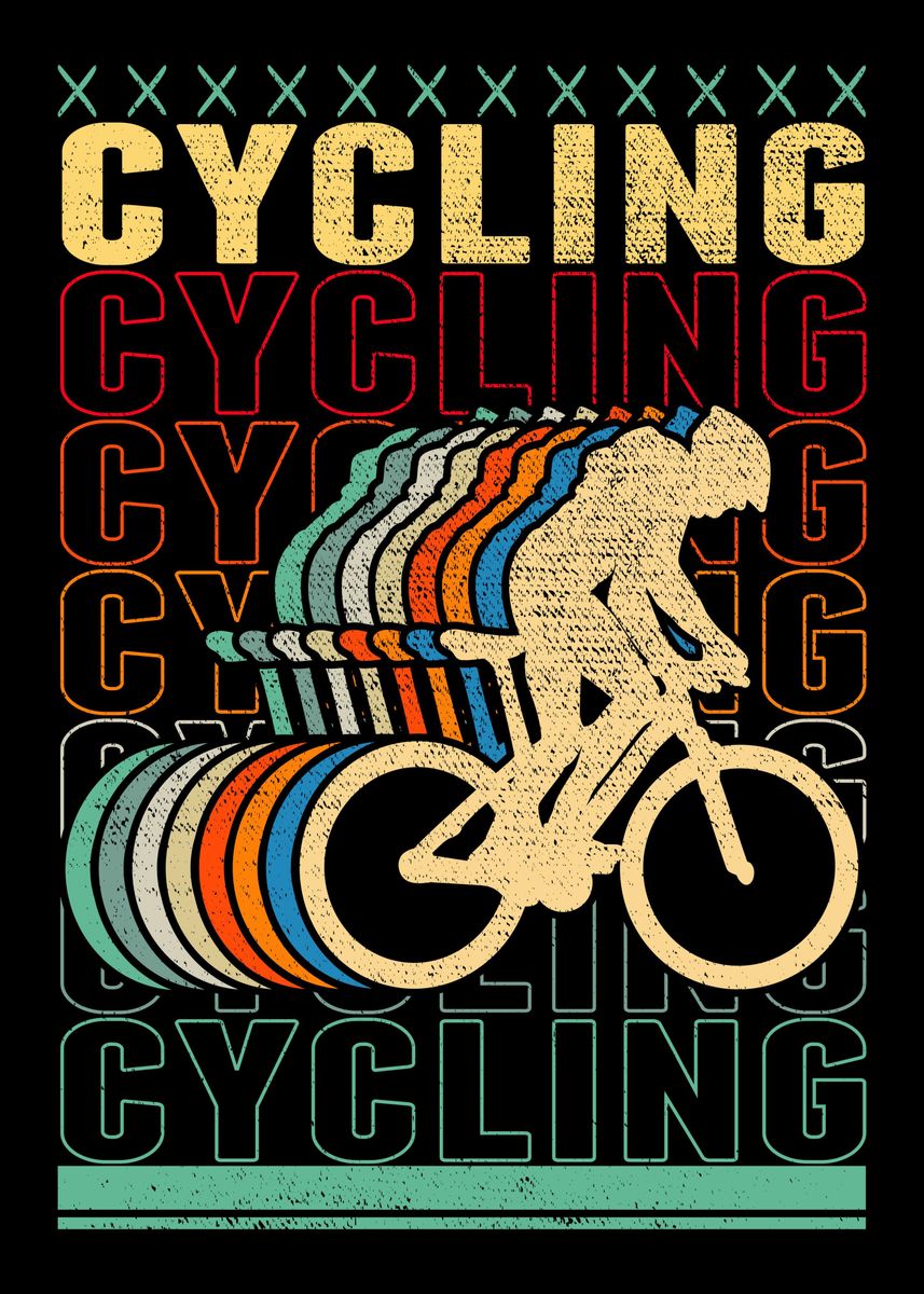 'Cycling Sports Cyclist' Poster, picture, metal print, paint by ...