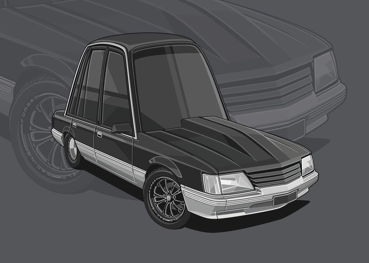 'vk commodore black' Poster by capture art | Displate