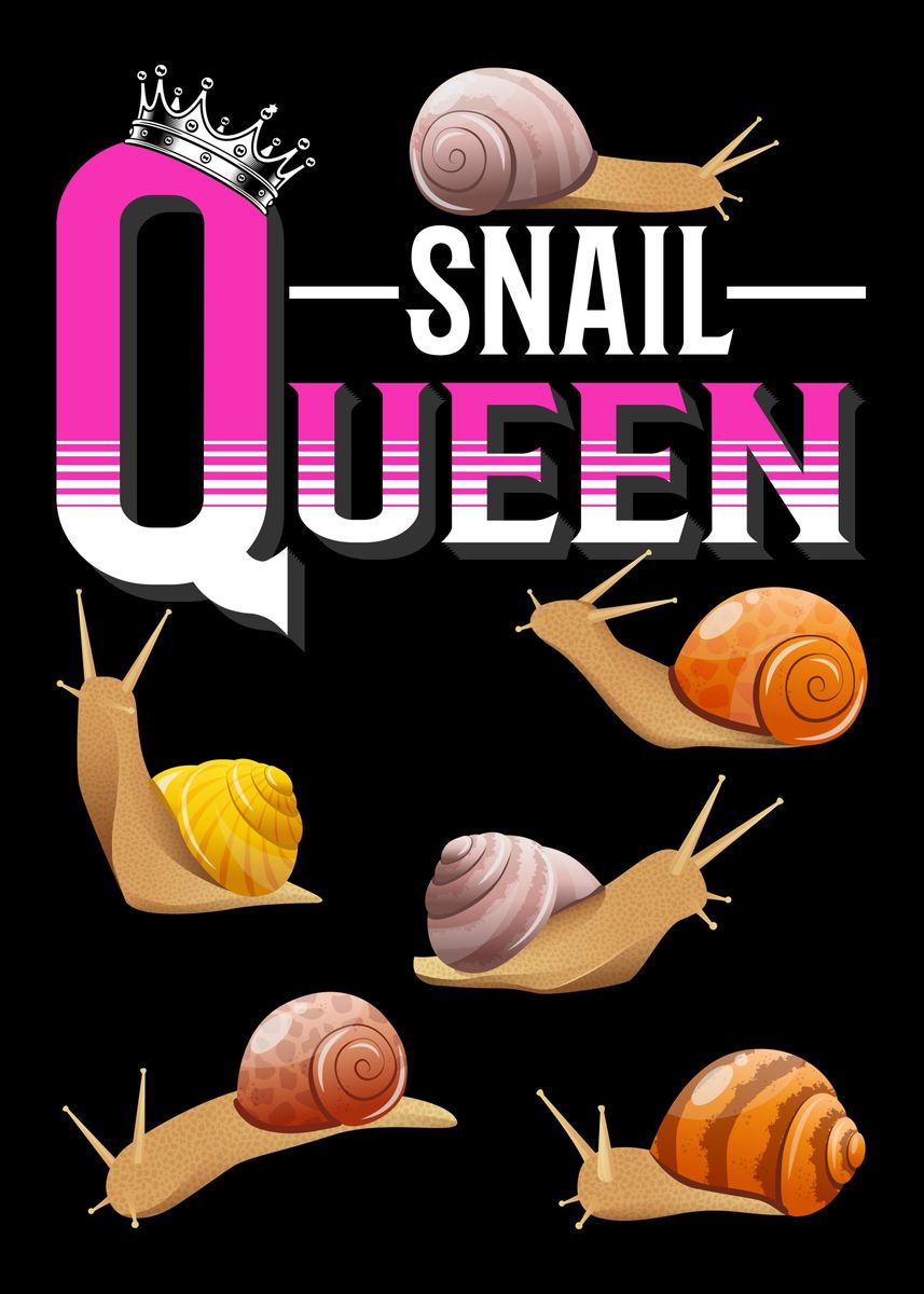 'Snail Queen Biology Snail' Poster, picture, metal print, paint by ...