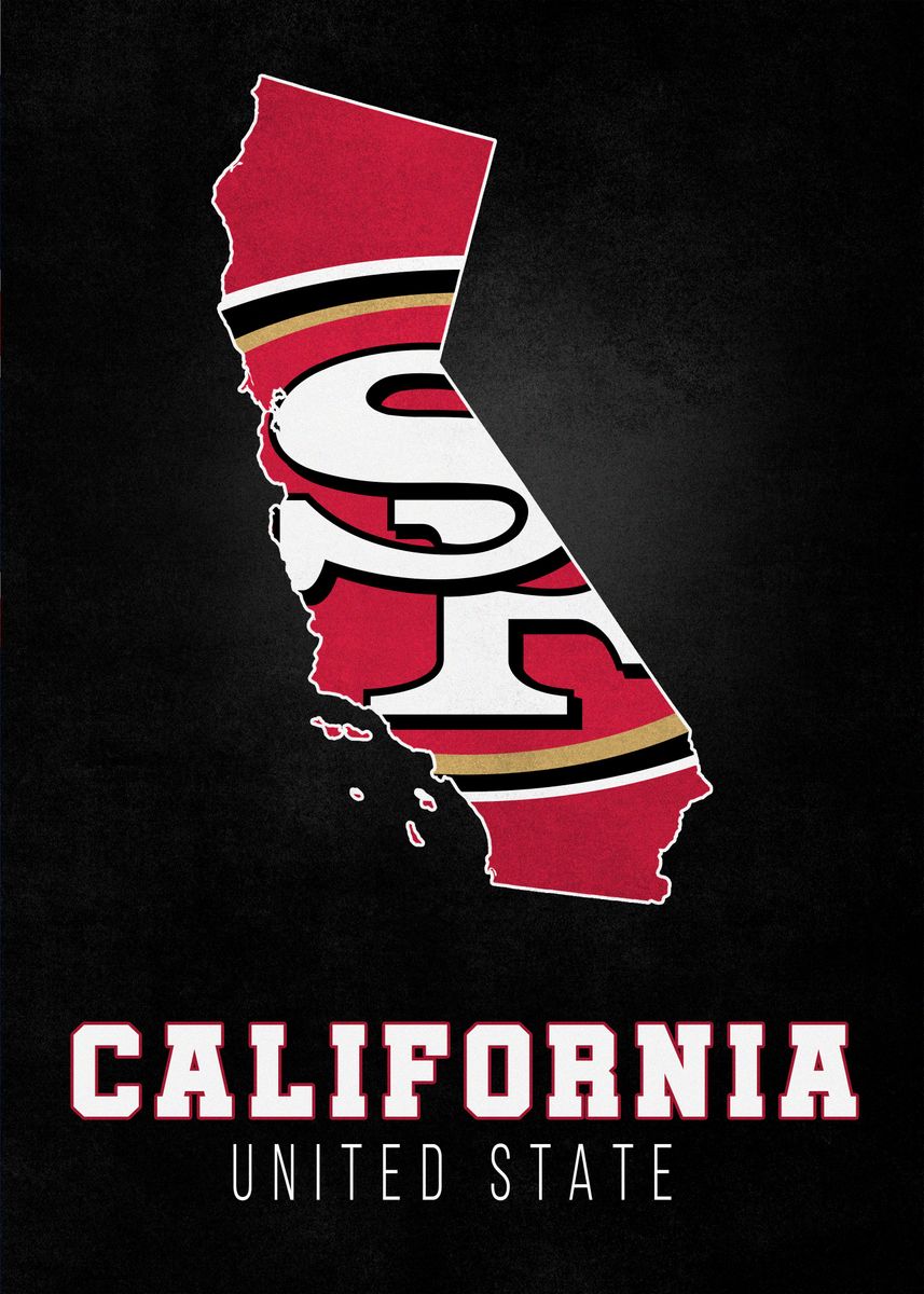 'California State Map' Poster, picture, metal print, paint by Katty ...