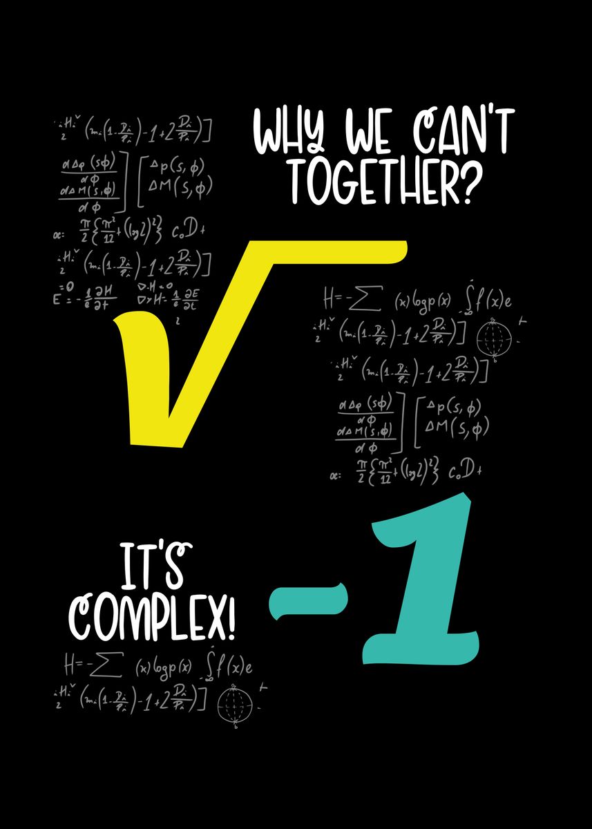 'Complex math formula' Poster, picture, metal print, paint by BeMi ...