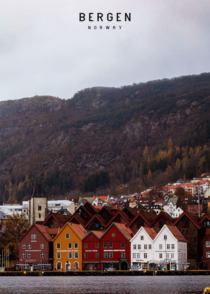 'Bergen ' Poster, picture, metal print, paint by Explore Universe ...
