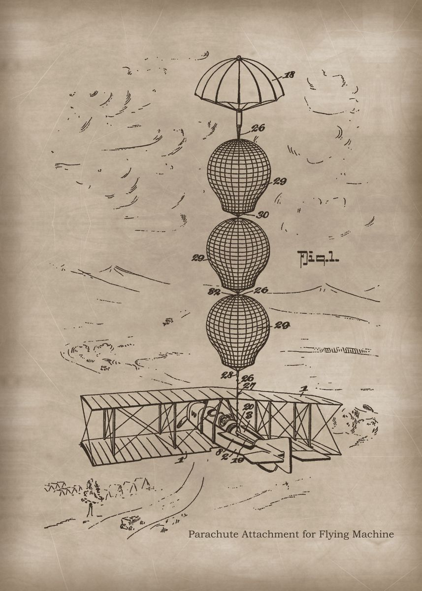 'Parachute Attachment ' Poster, picture, metal print, paint by XandYart ...