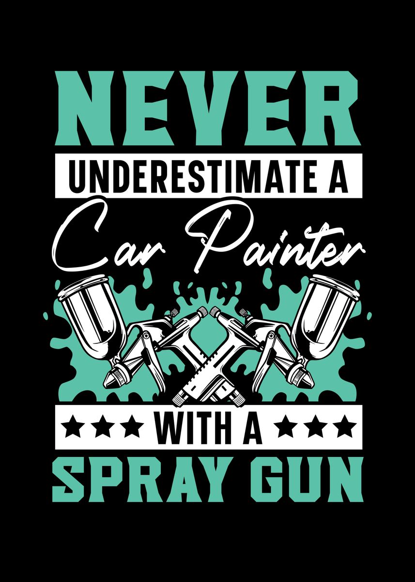 'Auto Body Painter' Poster, picture, metal print, paint by NAO | Displate