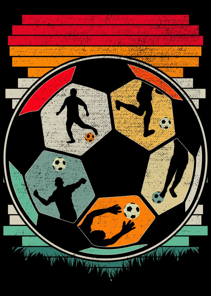'Soccer Ball Soccer Player' Poster, picture, metal print, paint by ...