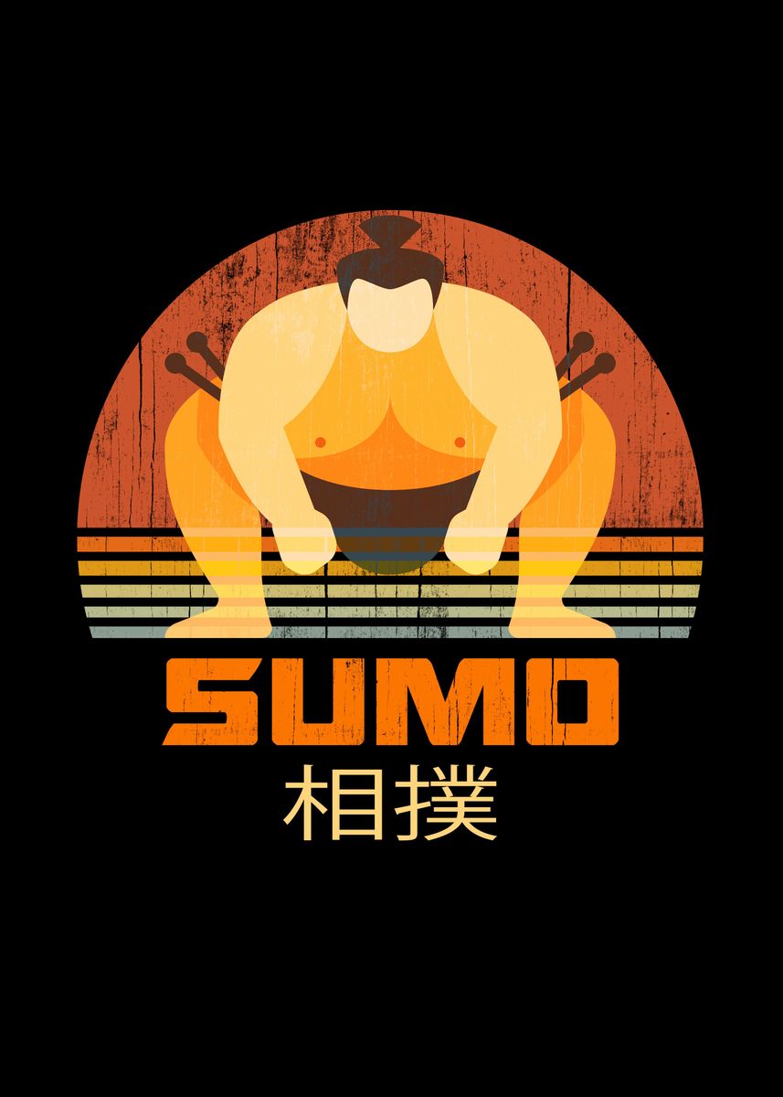 'Sumo' Poster, picture, metal print, paint by М Dam | Displate