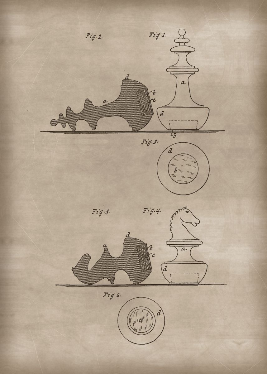 'Vintage Chess' Poster by XandYart | Displate