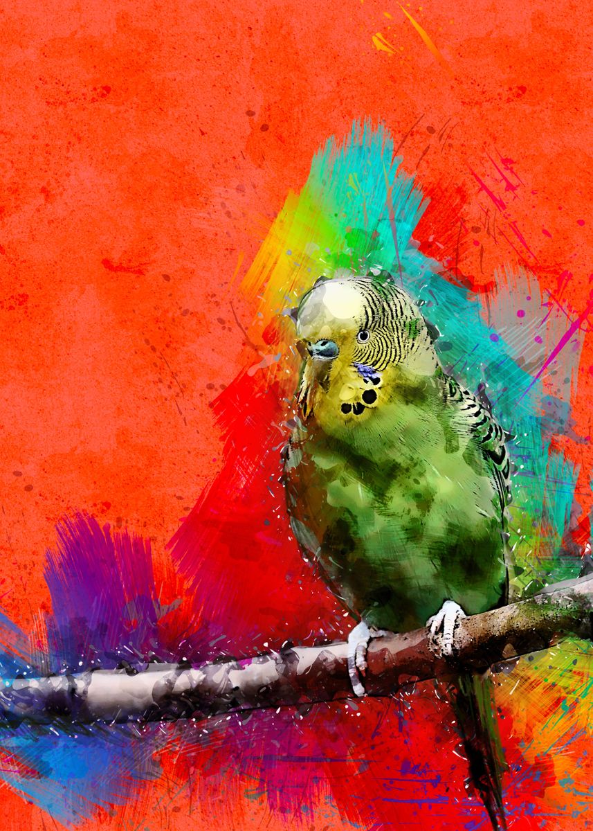 'Parrot 25' Poster, picture, metal print, paint by TaTu Art | Displate