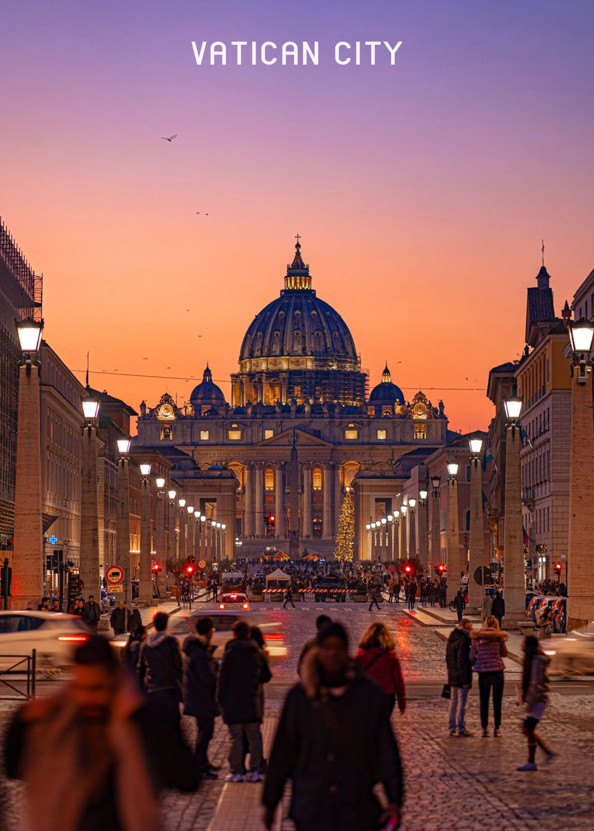 'Vatican ' Poster, picture, metal print, paint by Travel Addict | Displate