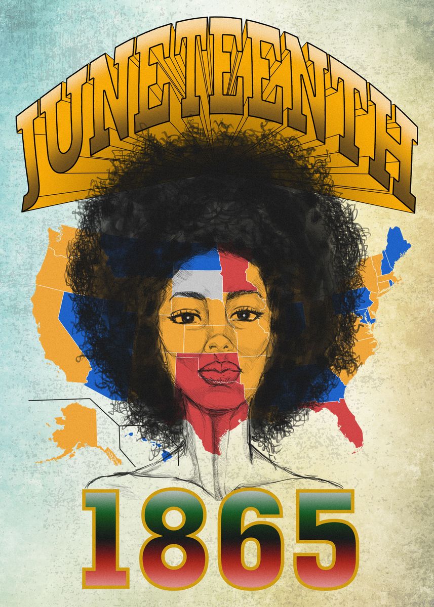 'Juneteenth Afro Centric' Poster, picture, metal print, paint by 888 ...