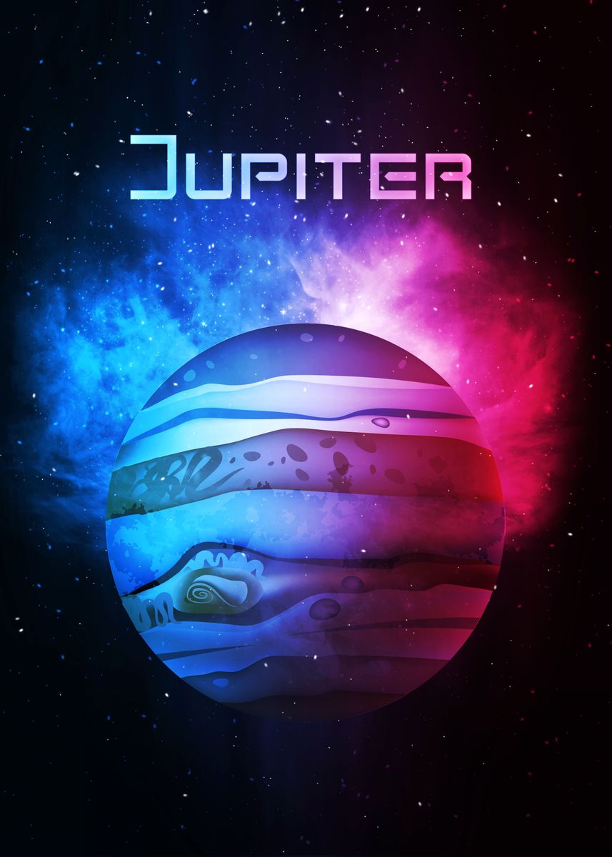 'Jupiter' Poster, picture, metal print, paint by Black Iris | Displate