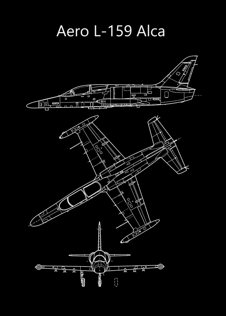 'Aero L159 Alca ' Poster, picture, metal print, paint by Number Nine | Displate