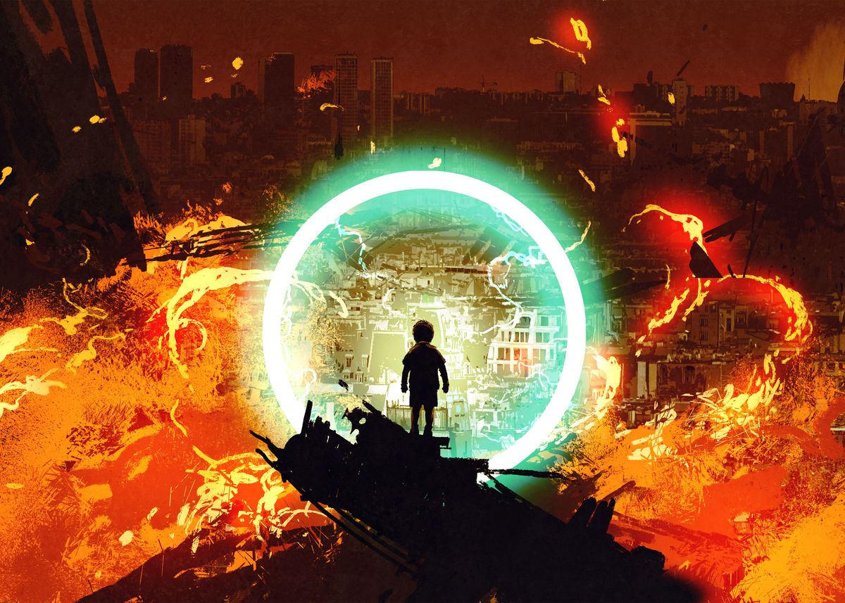 'the lightning Gate' Poster by Michael Landsberger | Displate