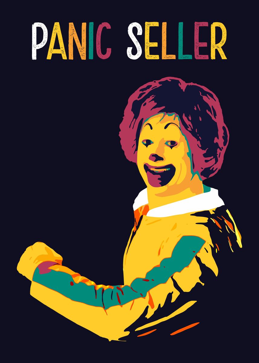 'Panic seller' Poster, picture, metal print, paint by taurungka Graphic ...