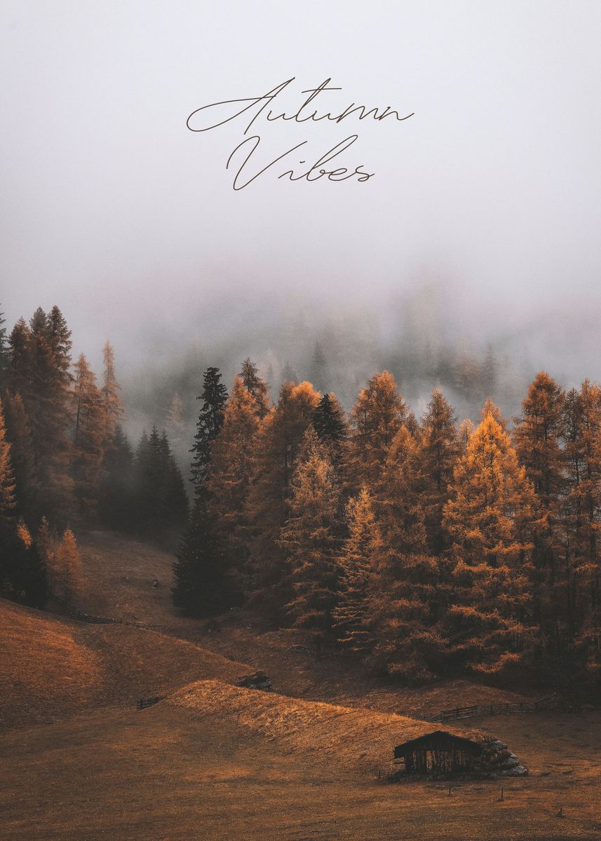 'Autumn Vibes' Poster, picture, metal print, paint by Big City | Displate