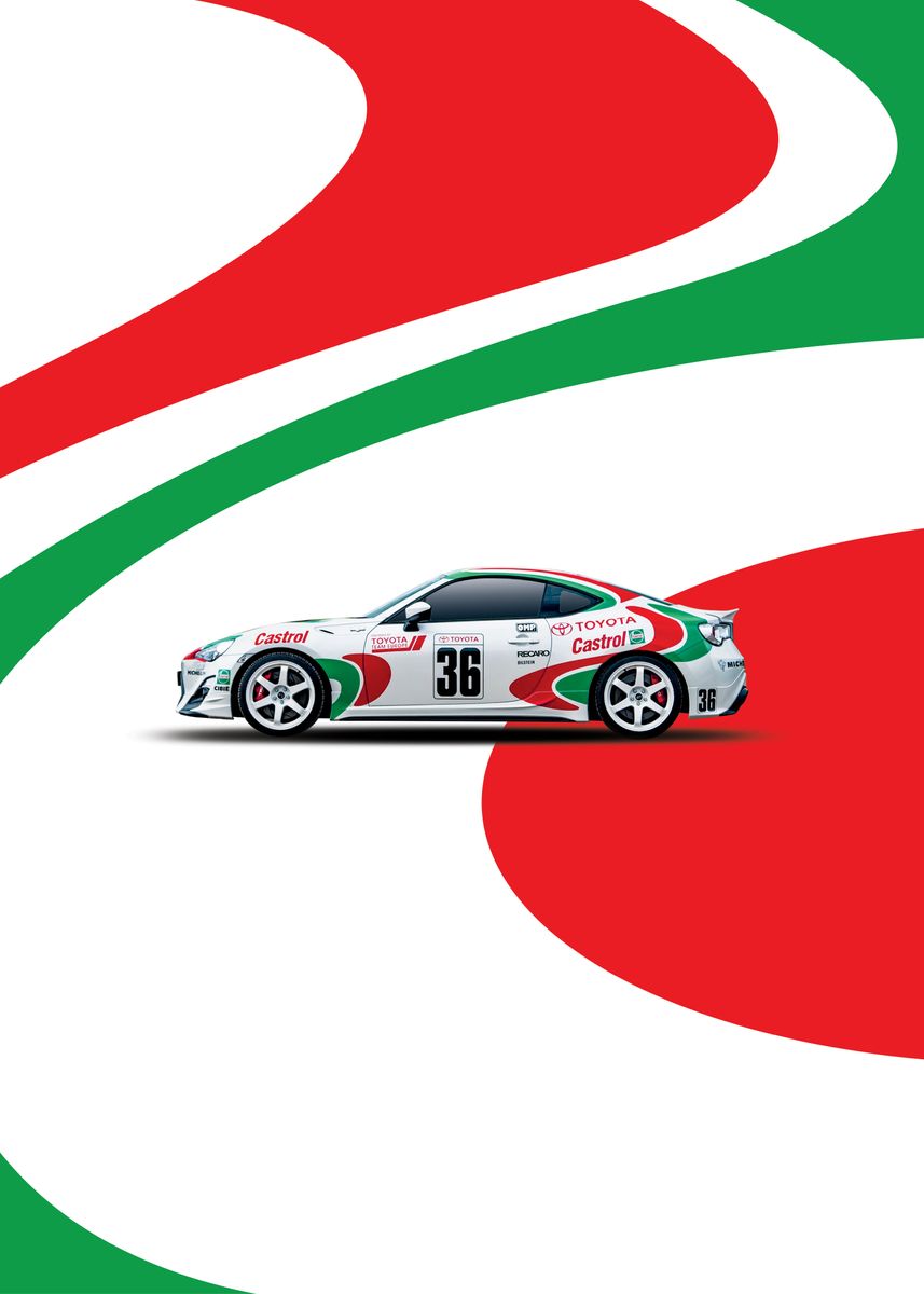 'Toyota GT86 Castrol Livery' Poster, picture, metal print, paint by ...