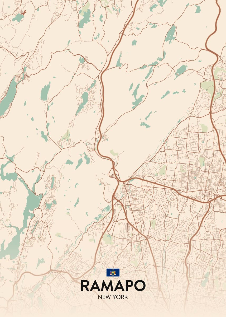 'Ramapo NY' Poster, picture, metal print, paint by IMR Designs | Displate