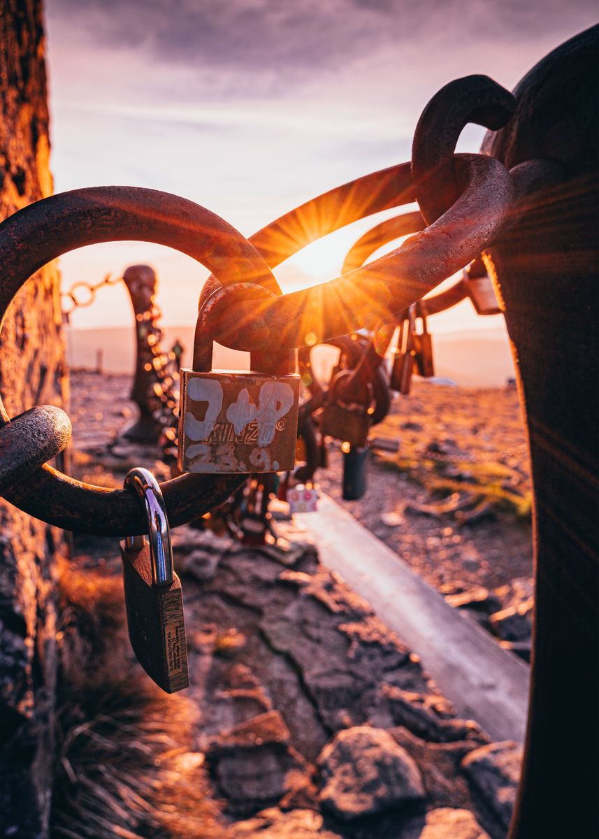 'desert lock love' Poster, picture, metal print, paint by Travel Travel ...