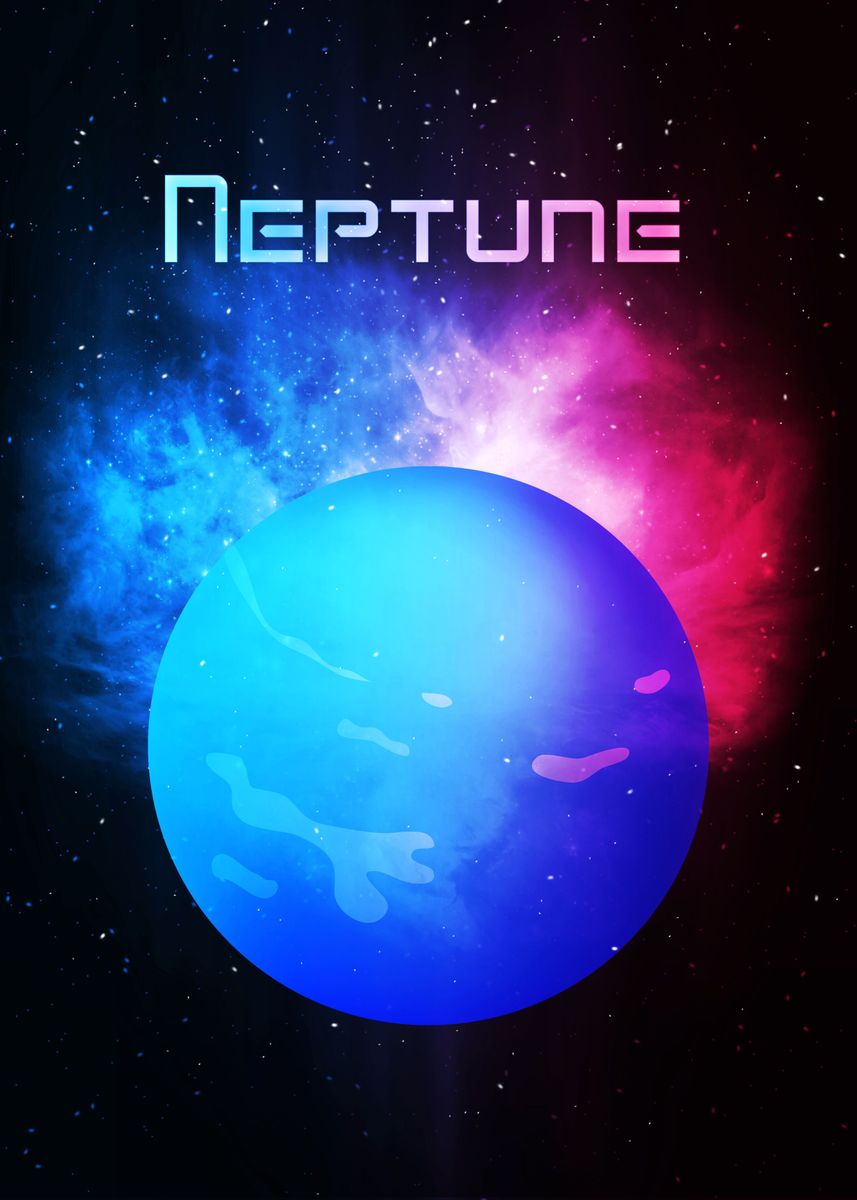 'Neptune' Poster, picture, metal print, paint by Black Iris | Displate