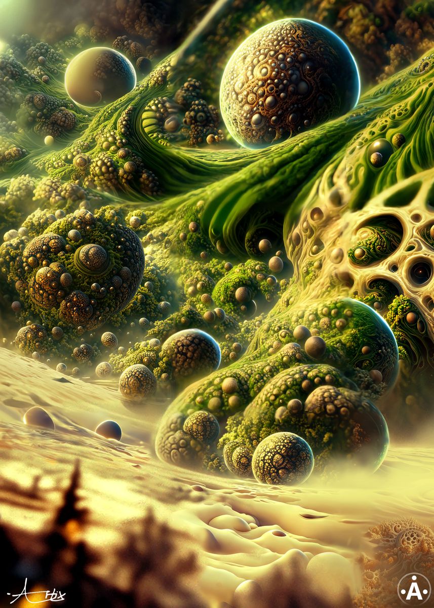 'Foreign World' Poster, picture, metal print, paint by Artix | Displate