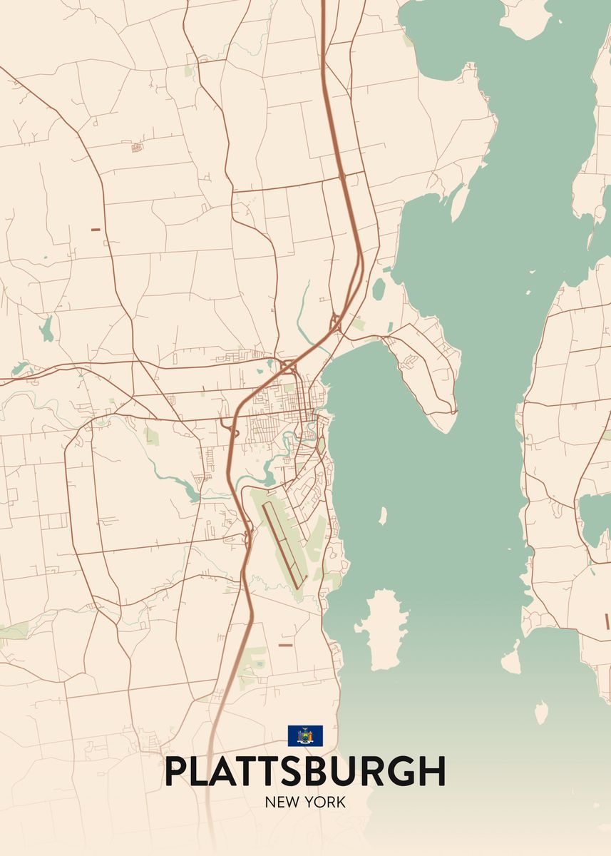 'Plattsburgh NY' Poster, picture, metal print, paint by IMR Designs ...