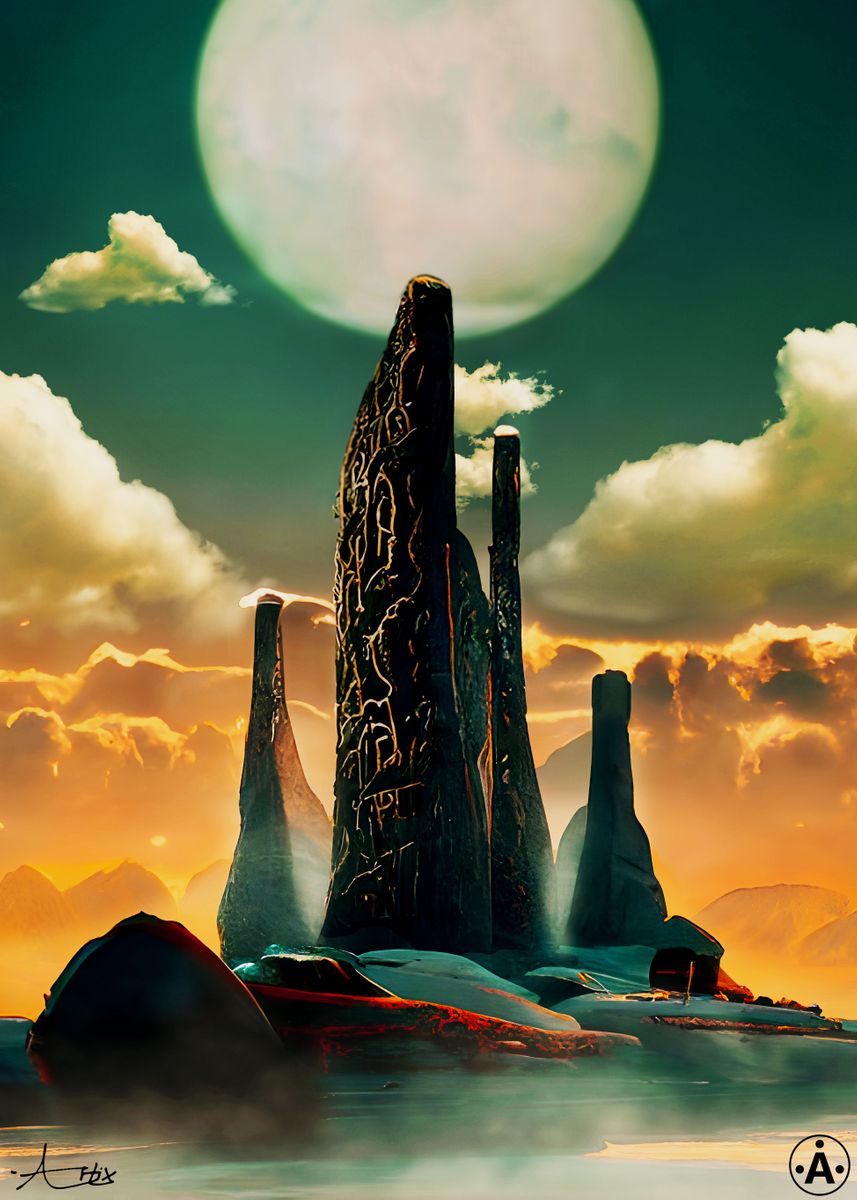 'The ancient tablets' Poster, picture, metal print, paint by Artix ...