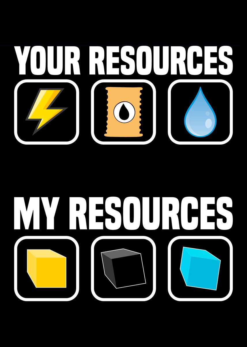 'my and your ressources' Poster, picture, metal print, paint by Andreas ...