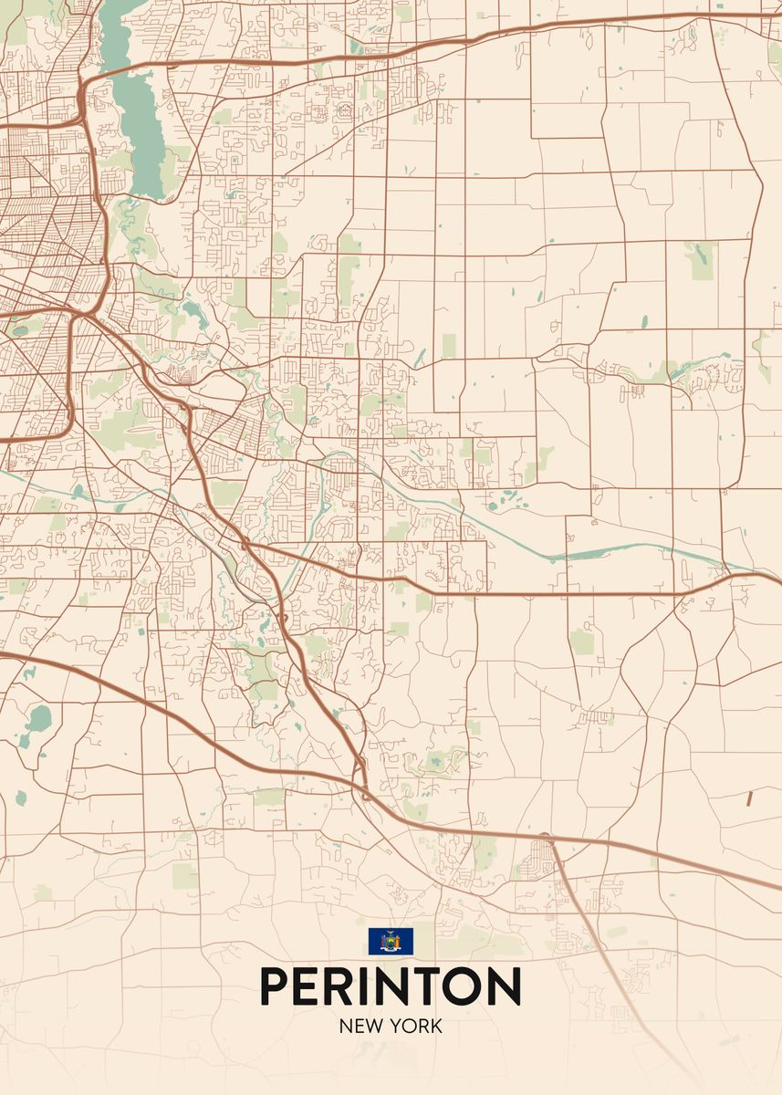 'Perinton NY' Poster, picture, metal print, paint by IMR Designs | Displate