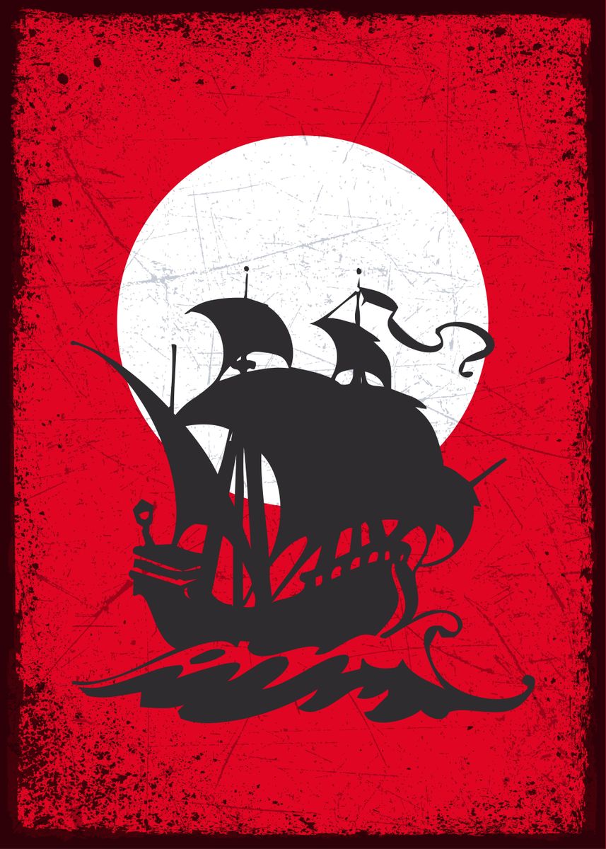 'pirates ships' Poster, picture, metal print, paint by Trending Awesome ...