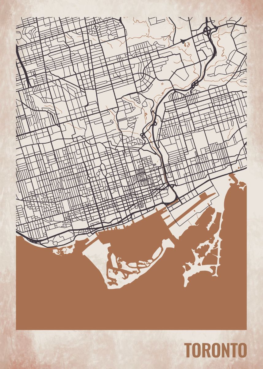 'Toronto' Poster, picture, metal print, paint by Mr Penguin | Displate