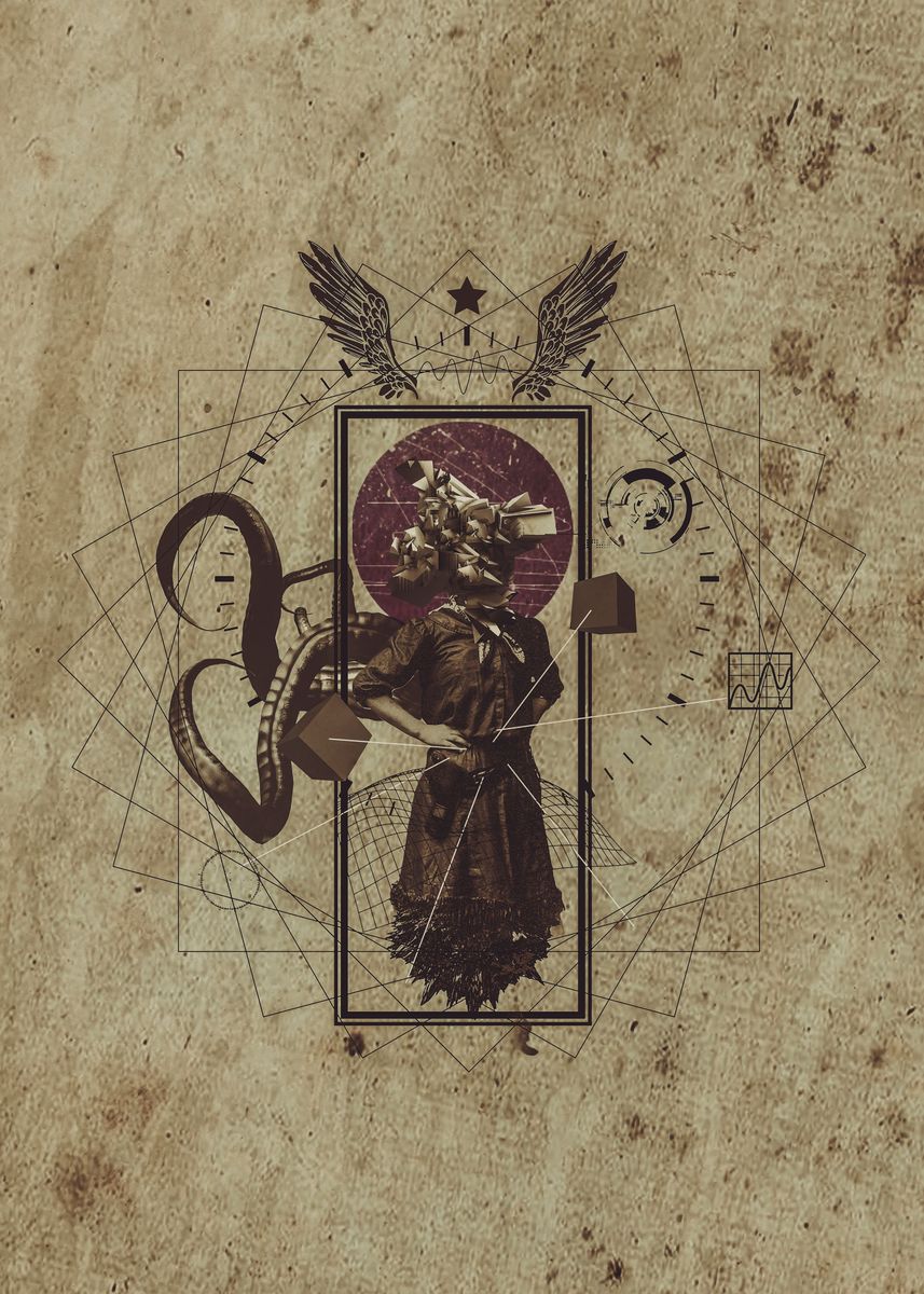 'Abstract Force' Poster, picture, metal print, paint by AndrejZT | Displate