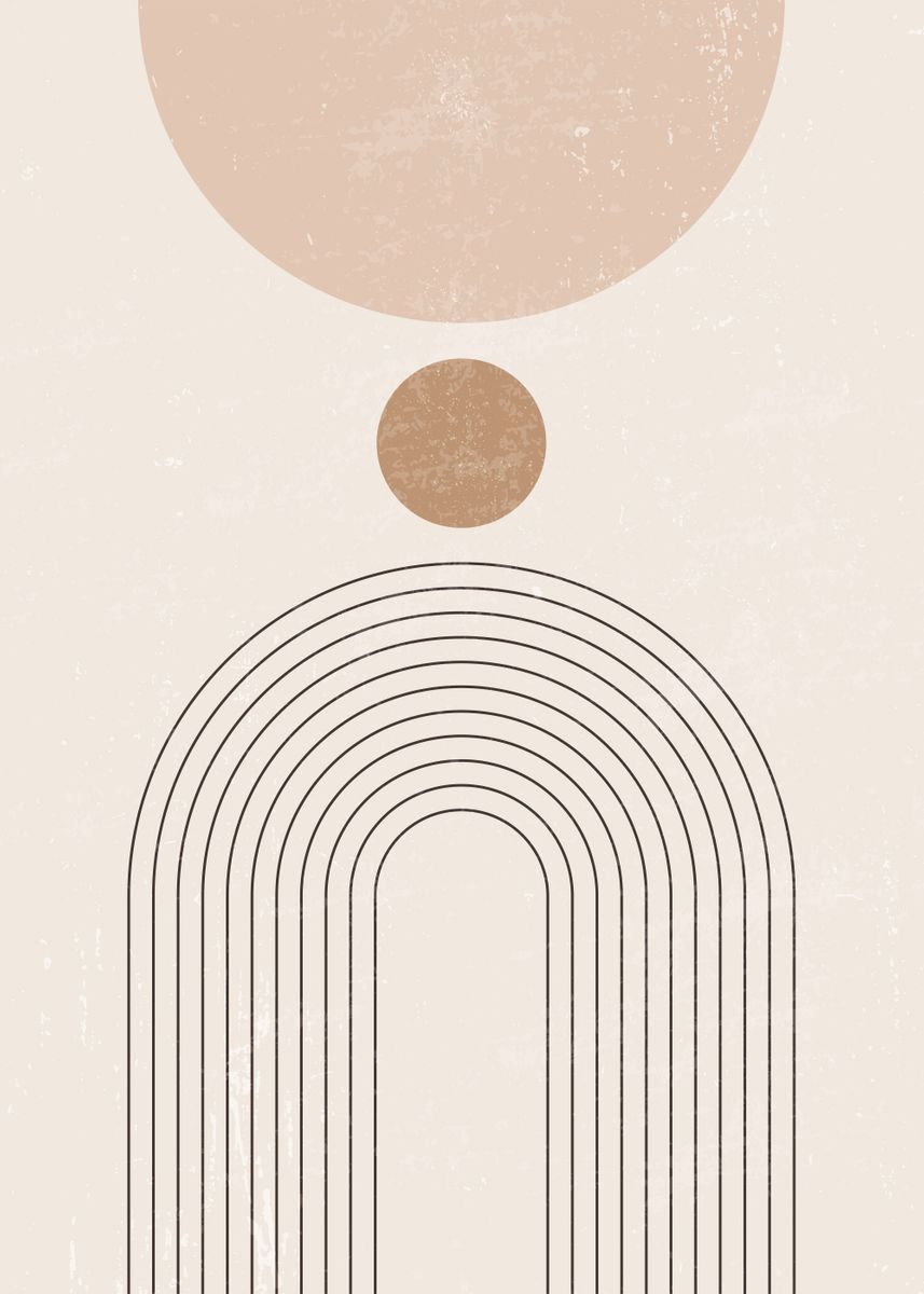 'Geometric Neutral Boho' Poster, picture, metal print, paint by Uber ...