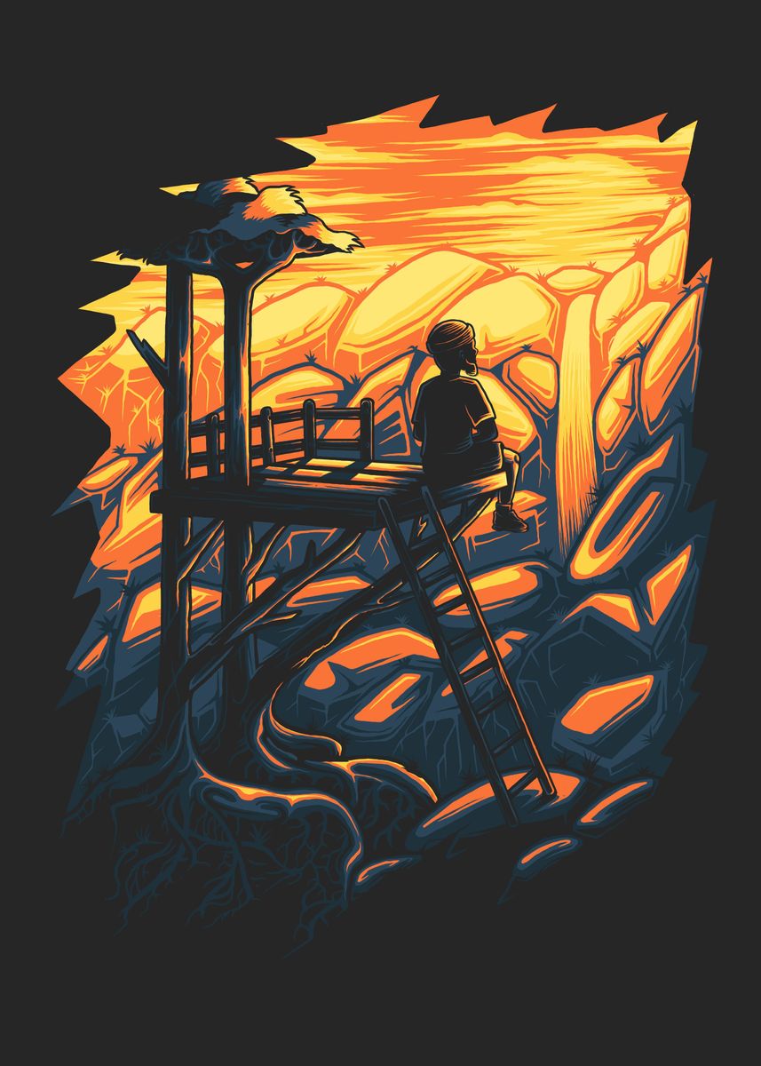 'Alone Fantasy Art' Poster, picture, metal print, paint by Ari yanda ...