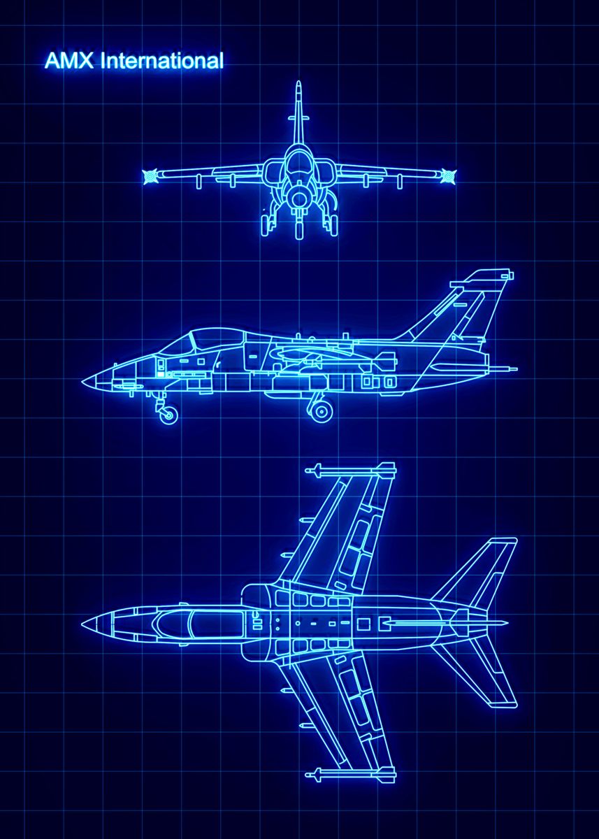 'AMX International' Poster, picture, metal print, paint by Black Iris ...