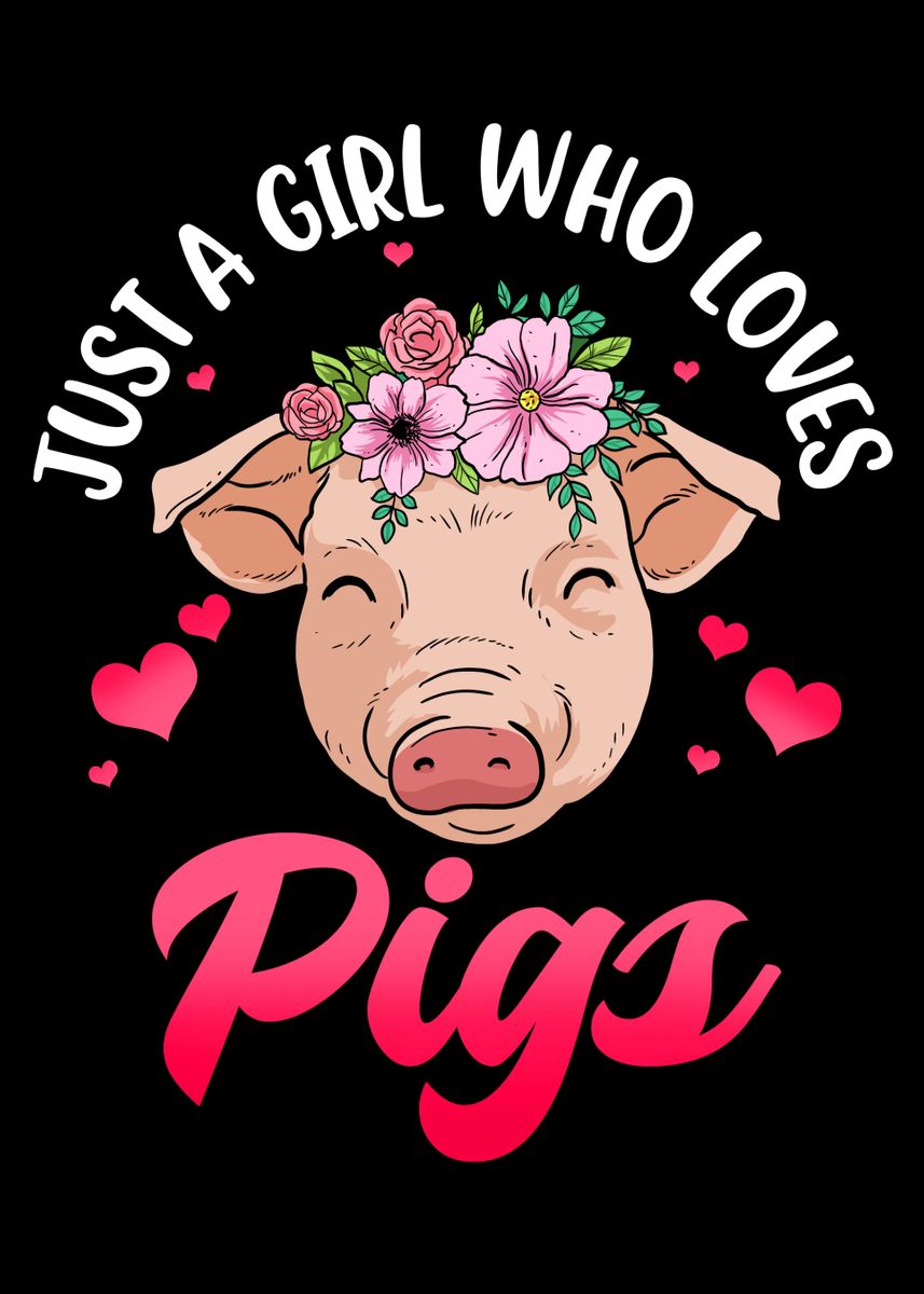 'Pig Gifts For Pig Lovers' Poster, picture, metal print, paint by ...