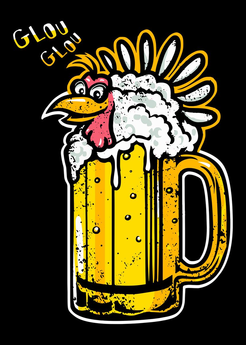 'Beer Animal ' Poster by Valentin Lerond Caussin | Displate