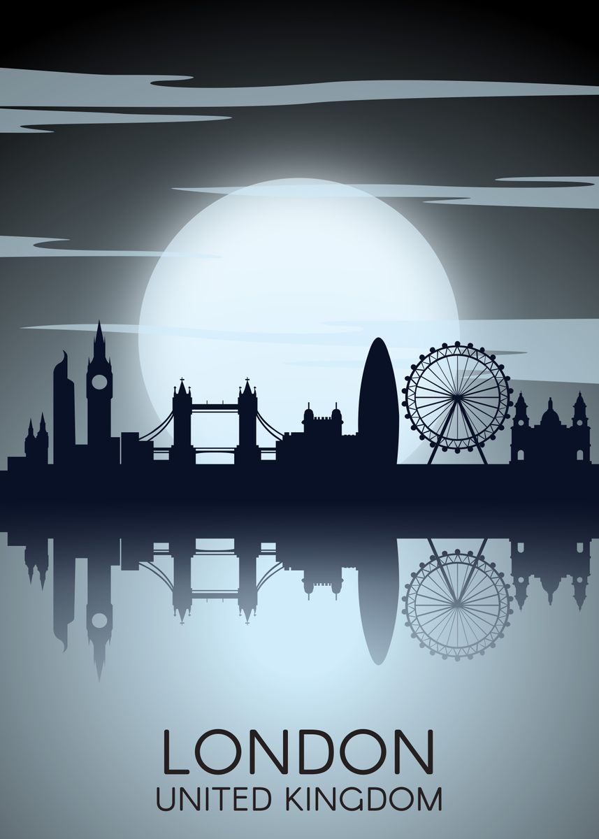 'London UK' Poster, picture, metal print, paint by Yates Madeline ...