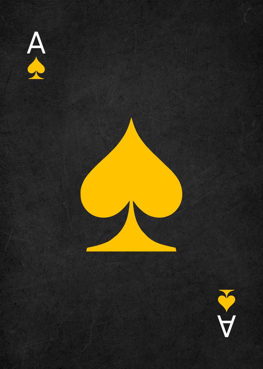 'ace of sapde sign' Poster, picture, metal print, paint by Bestselling ...