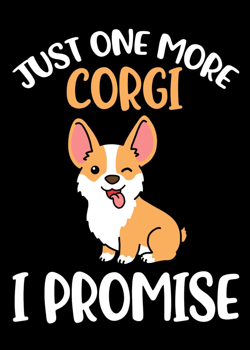 'Dog Owner Cute Corgi Dog' Poster, picture, metal print, paint by ...
