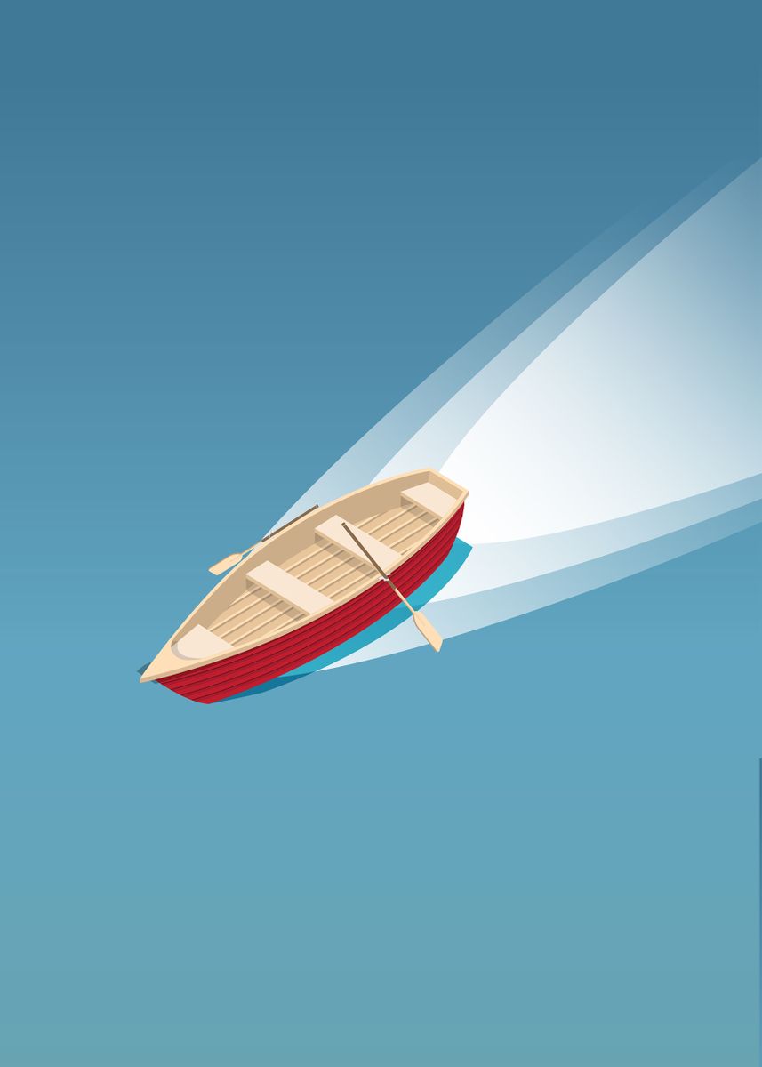 'boat fishing boat' Poster, picture, metal print, paint by Caravan ...