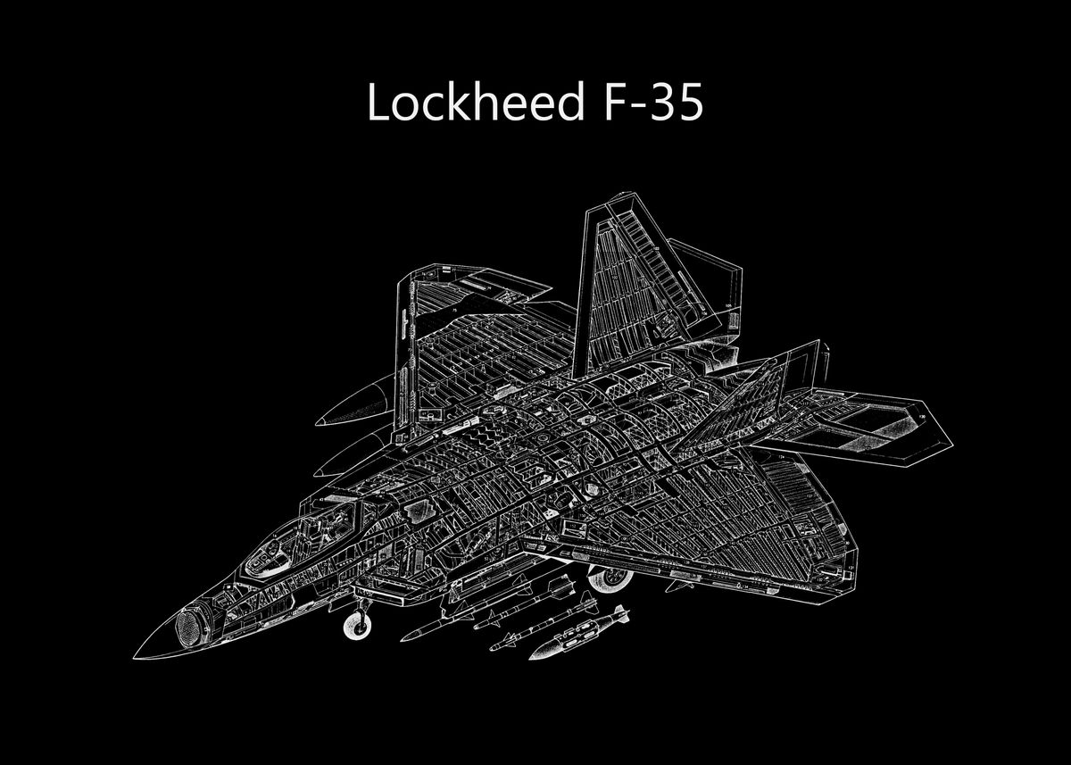 'Lockheed F35 ' Poster by Number Nine | Displate