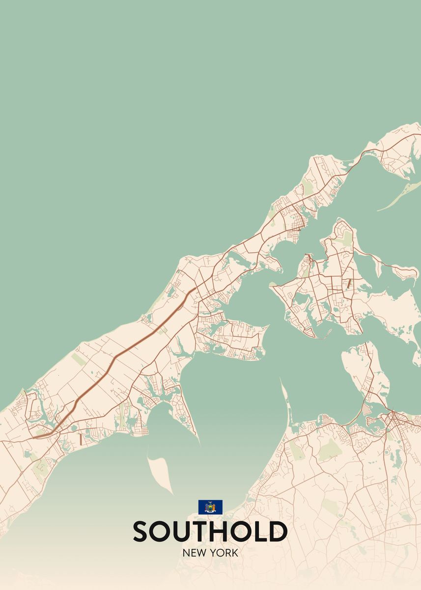 'Southold NY' Poster, picture, metal print, paint by IMR Designs | Displate