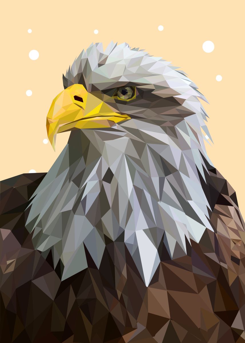 'Nursery animal eagle' Poster, picture, metal print, paint by Lowpoly ...