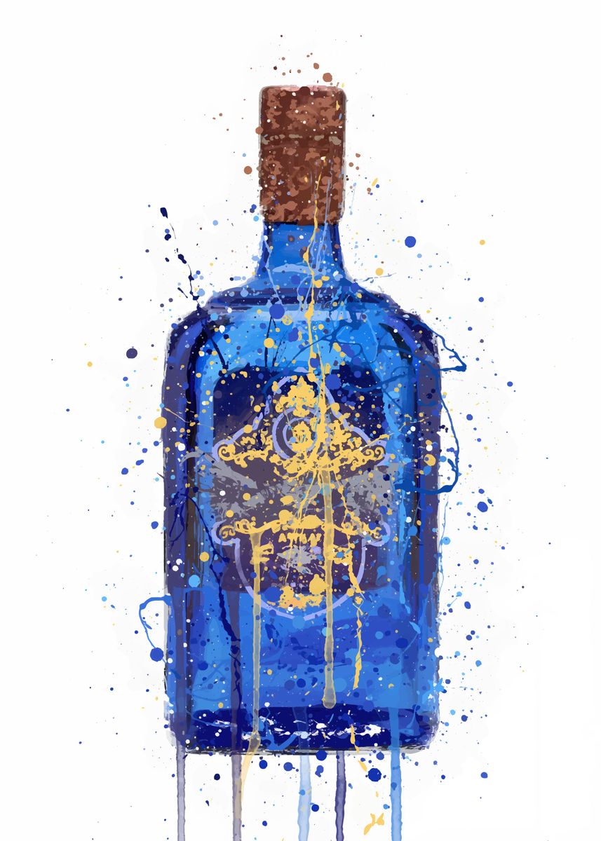 'Royal Blue' Poster, picture, metal print, paint by Izu | Displate