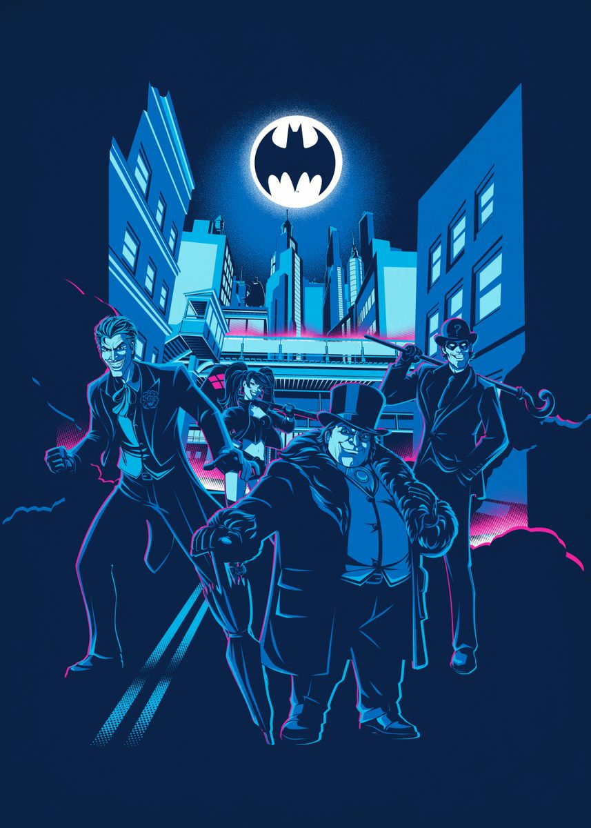 'Villains Team' Poster, picture, metal print, paint by DC Comics | Displate
