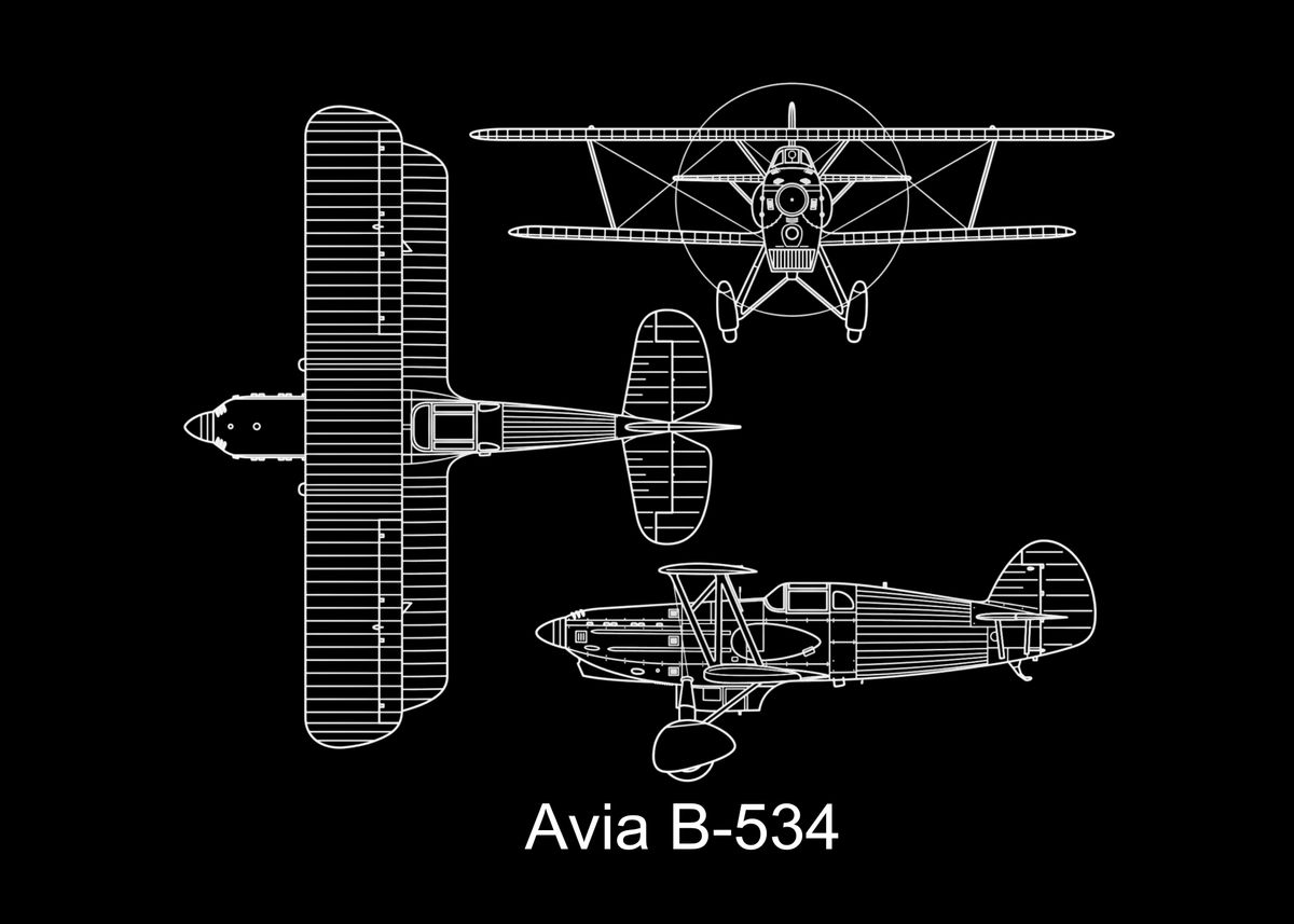 'Avia B534 ' Poster by TheGolden Hand | Displate
