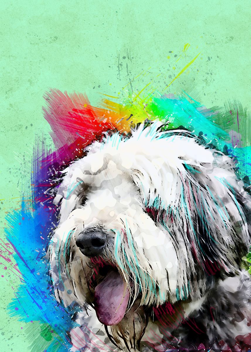 'Dog 38' Poster, picture, metal print, paint by TaTu Art | Displate