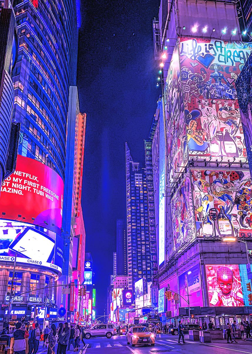 'Cyberpunk tone neon city' Poster, picture, metal print, paint by Azlan ...